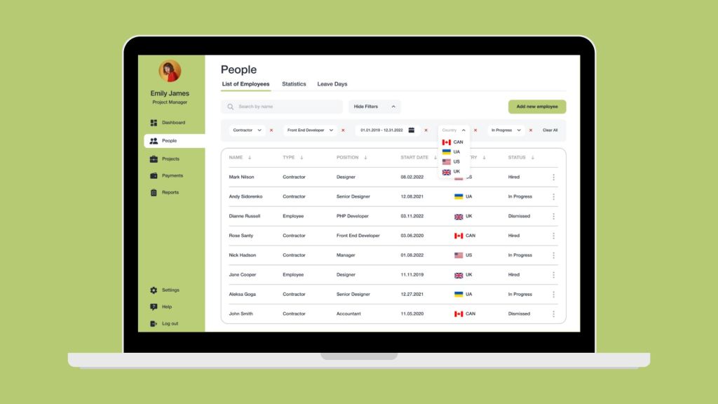 TEAMPRO UI/UX DESIGN